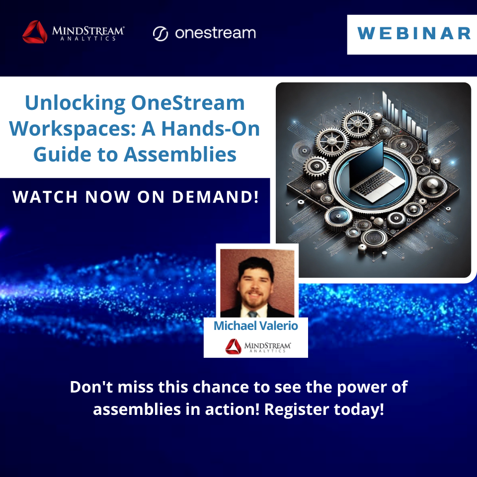 Registration- Unlocking OneStream Workspaces: A Hands-On Guide to Assemblies